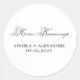 Elegant Classic Calligraphy Wedding Merci Beaucoup Classic Round ...