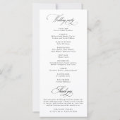 Elegant Classic Calligraphy White Wedding Program | Zazzle