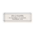 Elegant Classic Chic Light Gray Return Address Label | Zazzle