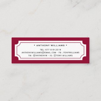 Elegant classic dark red graduation name card | Zazzle