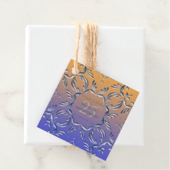 Elegant Classic Fancy 25th Wedding Anniversary Favor Tags | Zazzle