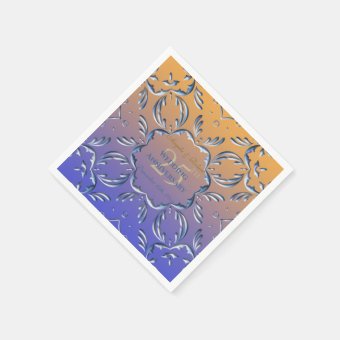 Elegant Classic Fancy 25th Wedding Anniversary Napkins | Zazzle