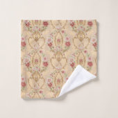 Elegant Classic Floral and Gold Rococo Filigree Bath Towel Set | Zazzle