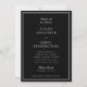 Elegant Classic Formal Black Frame Wedding Invitation | Zazzle