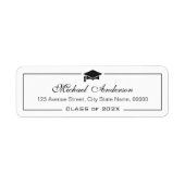Elegant Classic Graduation Cap Grad Graduate Label | Zazzle