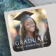 Elegant classic graduation photo graduate square sticker | Zazzle