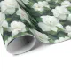 Elegant classic green botanical white floral wrapping paper | Zazzle