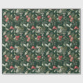 Elegant Classic Greenery and Berries Christmas Wrapping Paper | Zazzle