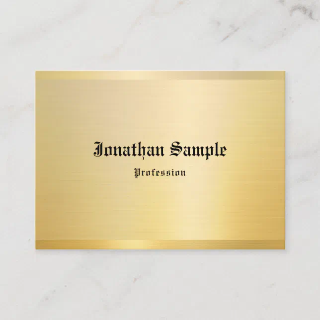 Elegant Classic Look Old Text Gold Template Business Card | Zazzle