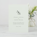 Elegant, Classic, Monogram, Light-Green, Wedding Invitation | Zazzle