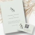 Elegant, Classic, Monogram, Light-Green, Wedding Invitation | Zazzle