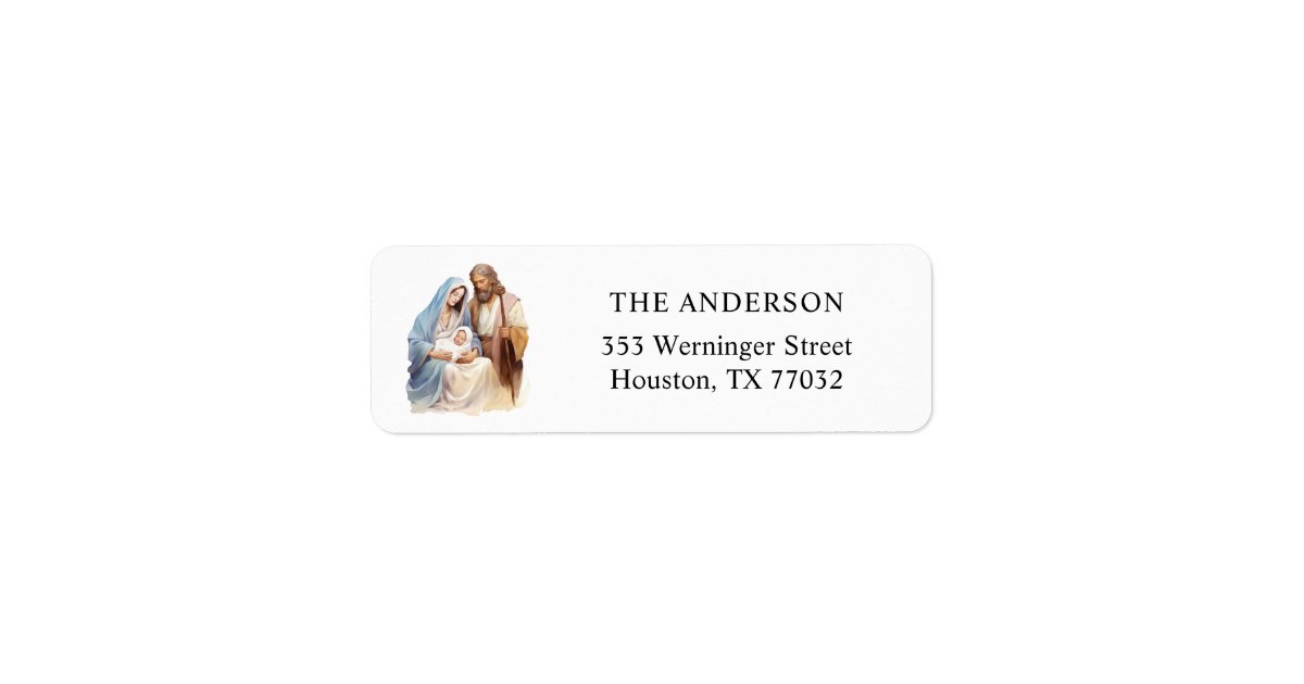 Elegant Classic Nativity Scene Label | Zazzle
