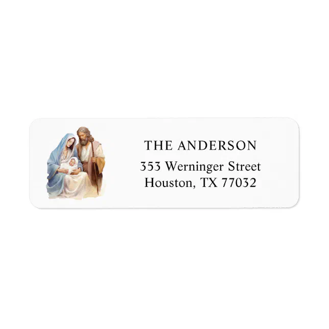 Elegant Classic Nativity Scene Label | Zazzle