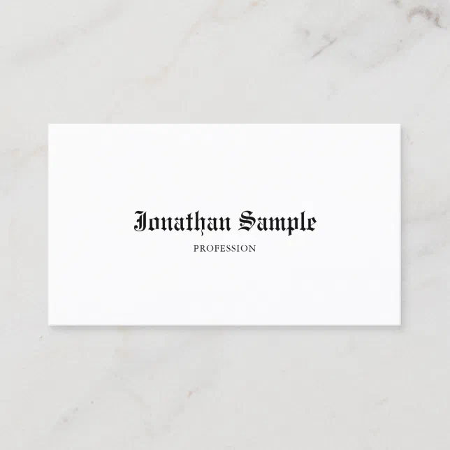 Elegant Classic Old Simple Nostalgic Professional Business Card | Zazzle