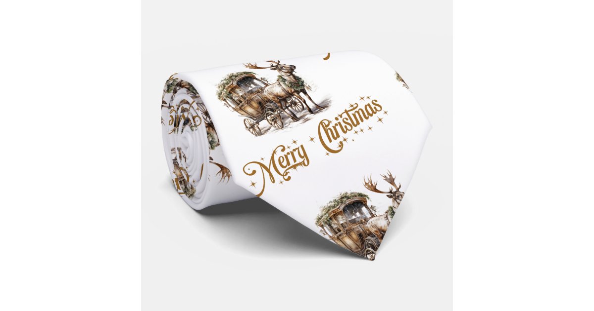 Elegant classic pastel green and gold Christmas Neck Tie | Zazzle