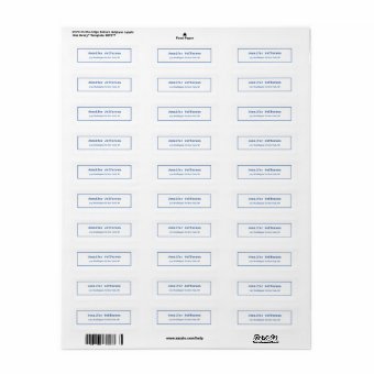 Elegant Classic Plain Professional Deep Blue White Label | Zazzle