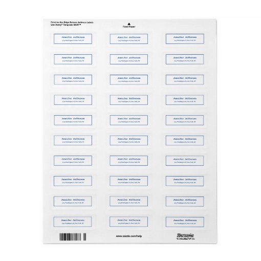 Elegant Classic Plain Professional Deep Blue White Label | Zazzle