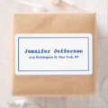 Elegant Classic Plain Professional Deep Blue White Label | Zazzle