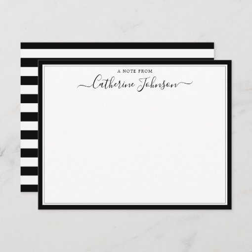Elegant Classic Script Calligraphy A Note From | Zazzle