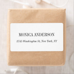 Elegant Classic Simple White Label | Zazzle