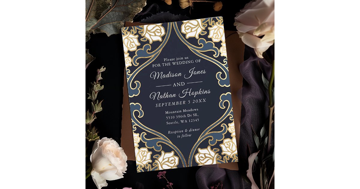 Elegant Classic Victorian Wedding Invitation | Zazzle