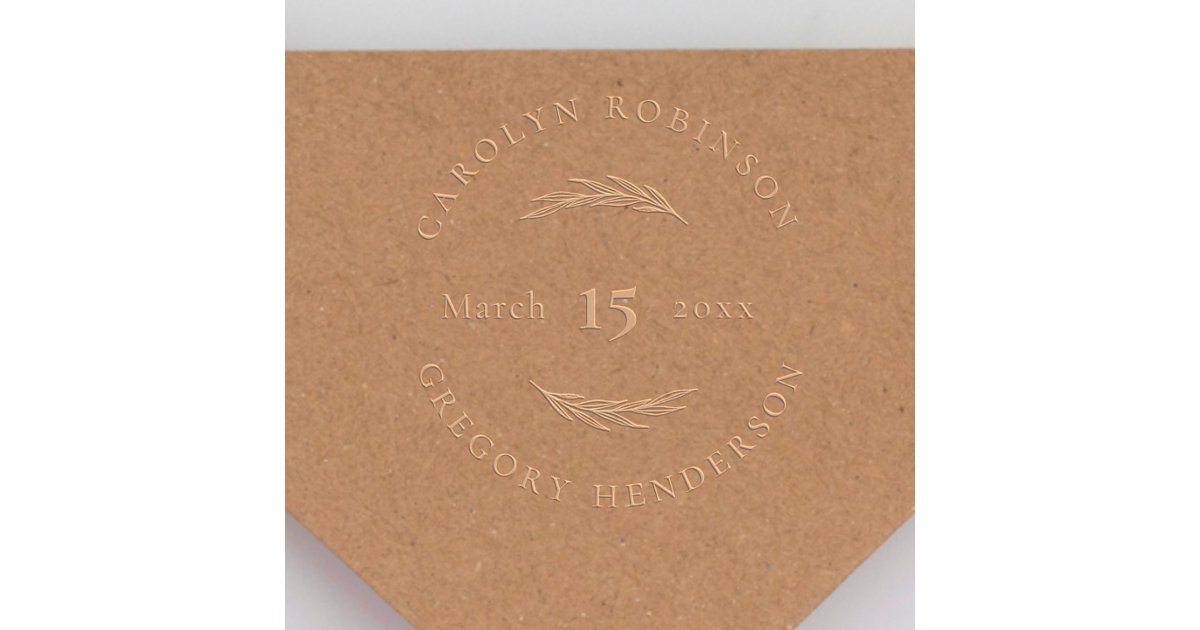 Elegant & Classic Wedding Save the Date Vintage Embosser | Zazzle