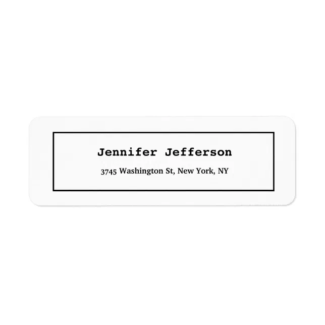 Elegant Classical Plain Professional Label | Zazzle