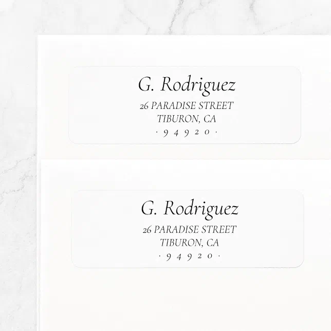 Elegant Classy 05 | Return Address Label | Zazzle