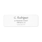 Elegant Classy 05 | Return Address Label | Zazzle