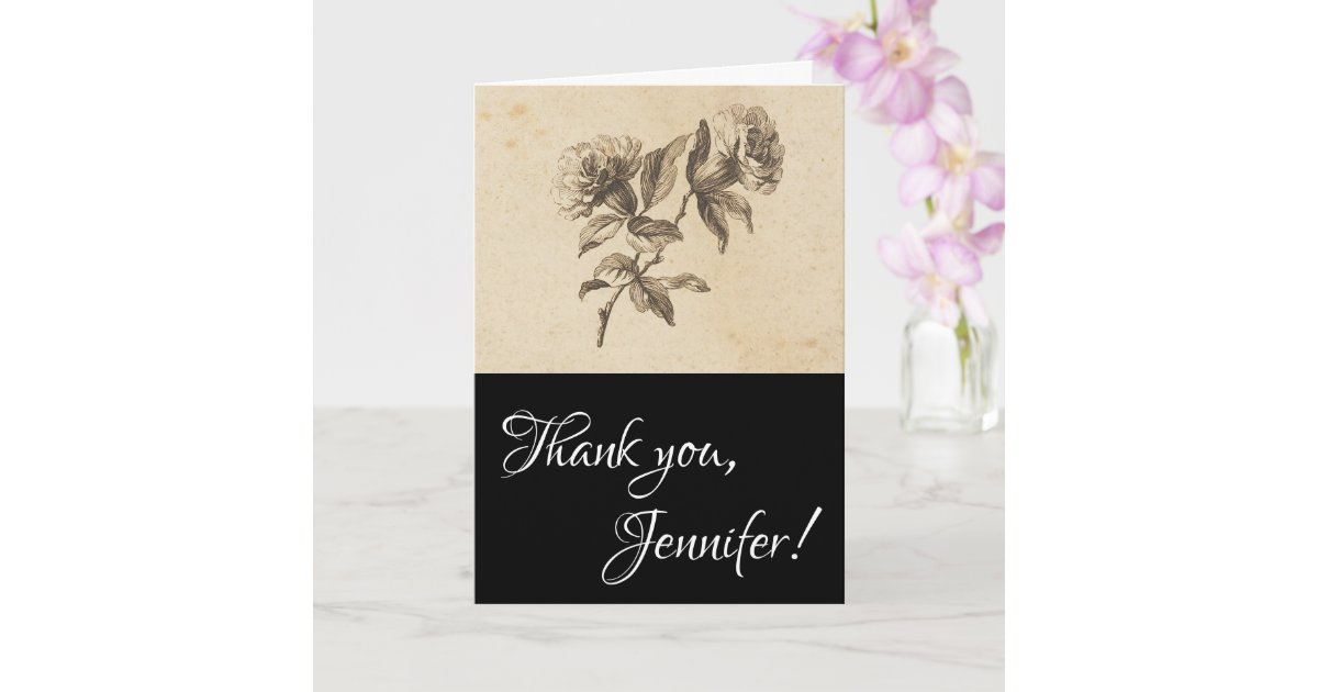 Elegant, Classy and Respectable "Thank you" Card | Zazzle
