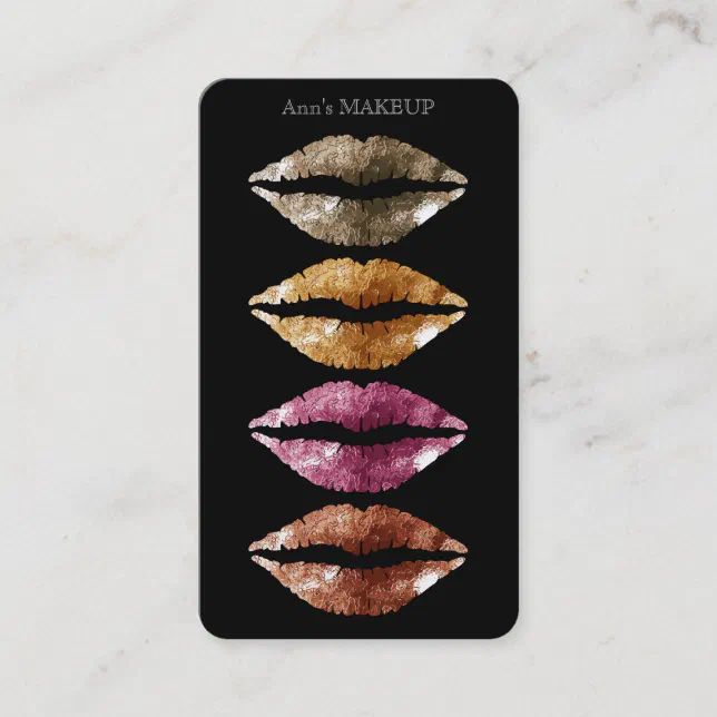 Elegant classy artistic lips look business card | Zazzle
