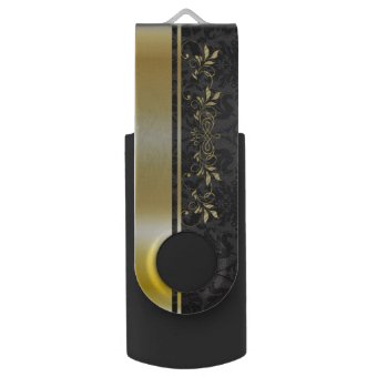 Elegant Classy Black and Gold Flash Drive | Zazzle