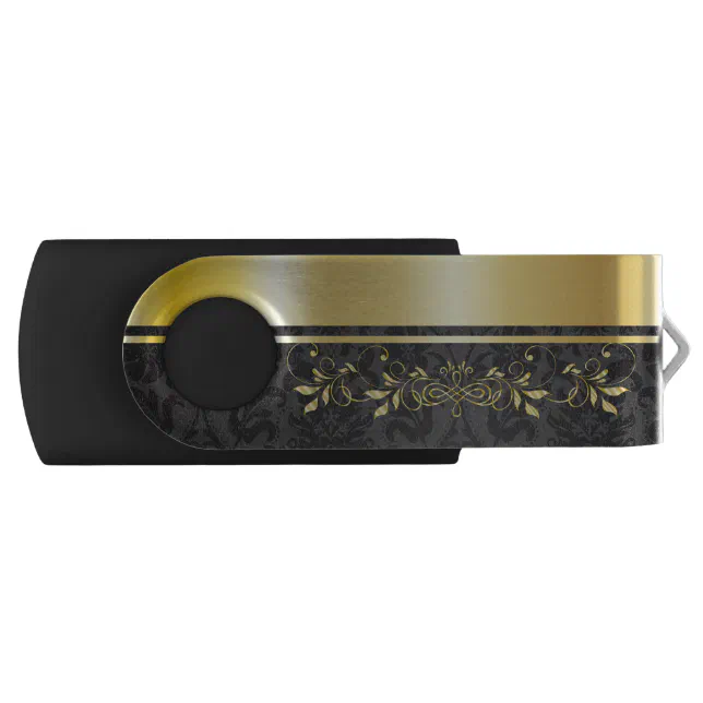 Elegant Classy Black and Gold Flash Drive | Zazzle