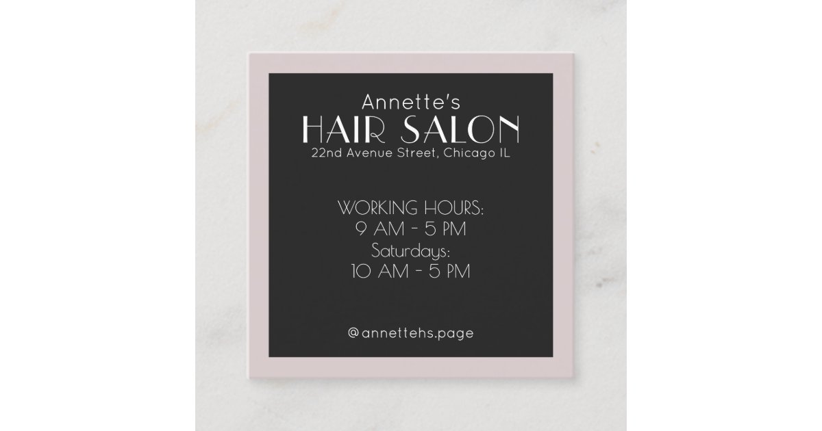 Elegant classy framed cover square business card | Zazzle