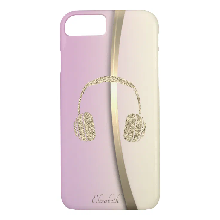 Elegant Classy Glitter Headphones -Personalized Case-Mate iPhone Case ...