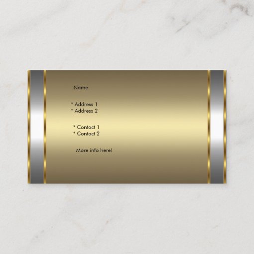 Elegant Classy Gold Bronze silver Business Card | Zazzle