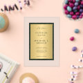 Elegant classy gold dark green frame wedding acrylic invitations | Zazzle