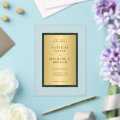 Elegant classy gold dark green frame wedding acrylic invitations | Zazzle