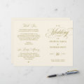 Elegant Classy Gold, Foldable Wedding Program | Zazzle