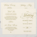 Elegant Classy Gold, Foldable Wedding Program | Zazzle