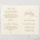 Elegant Classy Gold, Foldable Wedding Program | Zazzle