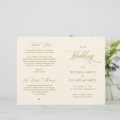 Elegant Classy Gold, Foldable Wedding Program | Zazzle