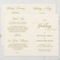 Elegant Classy Gold, Foldable Wedding Program | Zazzle