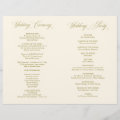 Elegant Classy Gold, Foldable Wedding Program | Zazzle