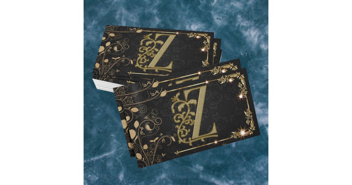 Elegant Classy Gold Monogram Initial Business Card | Zazzle