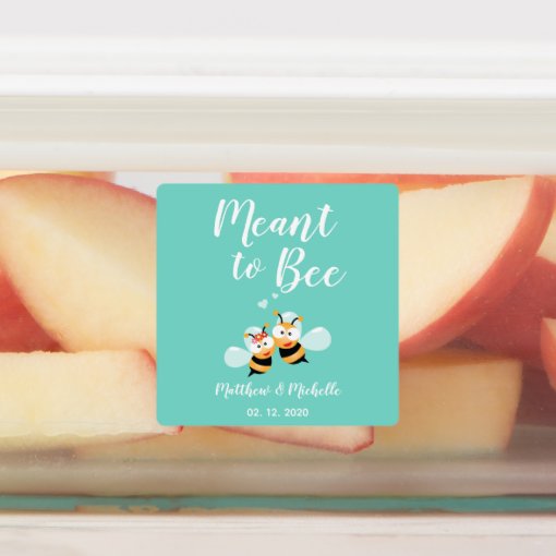 Elegant Classy Meant To Bee Cute Wedding Favor Labels | Zazzle