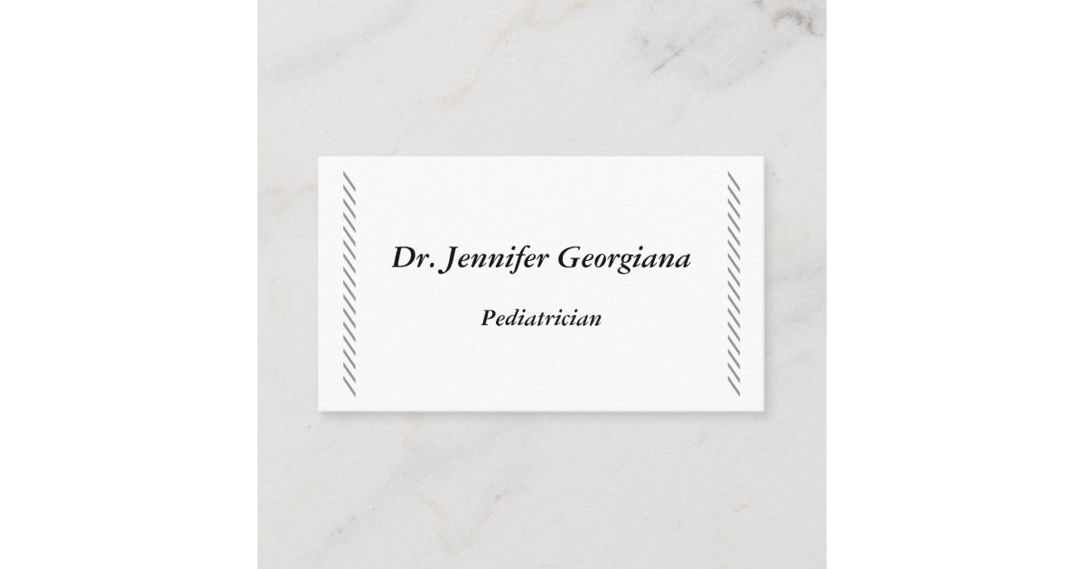 Elegant & Classy Pediatrician Business Card | Zazzle