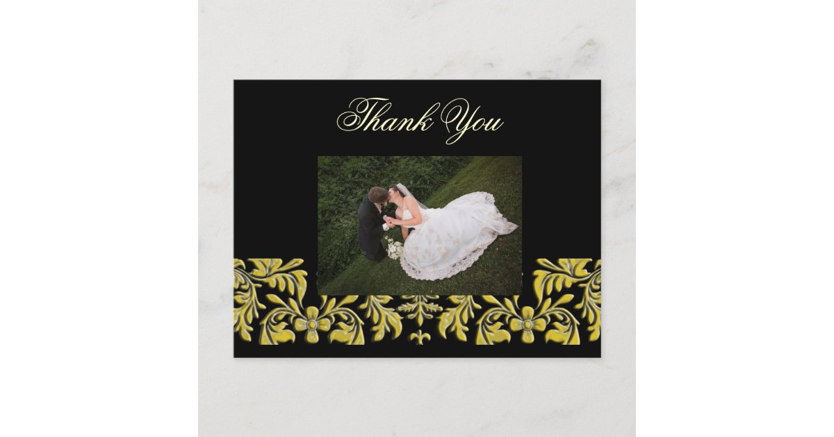 Elegant + Classy Thank You Photo postcards, Postcard | Zazzle