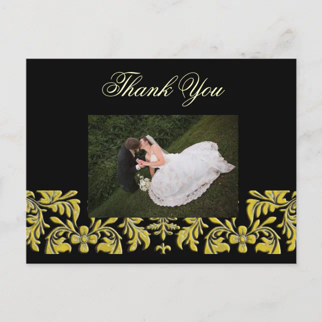 Elegant + Classy Thank You Photo postcards, Postcard | Zazzle