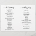 Elegant Classy Wedding Ceremony Foldable Program | Zazzle